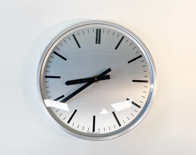 Vintage Inducta Factory Clock, 1979, Swiss Made - Etsy