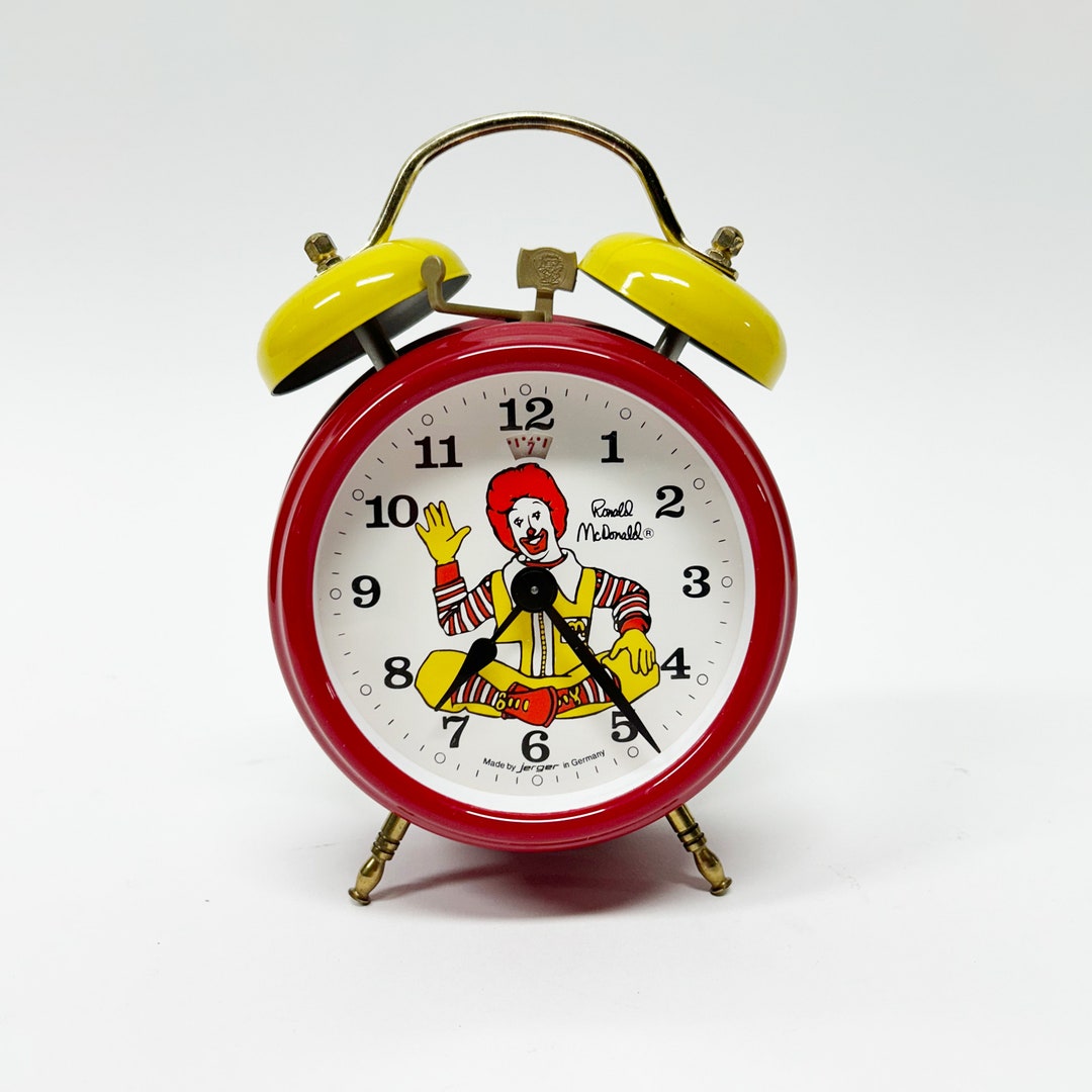 Vintage Jerger Mcdonald's Double Bell Alarm Clock Made in Germany in ...