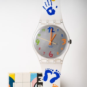 Vintage Original Post Modern Maxi Swatch Wall Clock - 2001 - Etsy