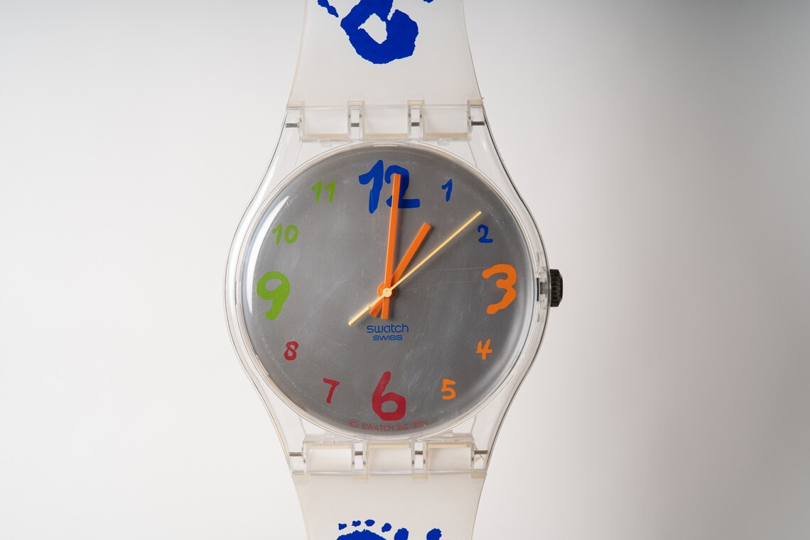 Vintage Original Post Modern Maxi Swatch Wall Clock 2001 - Etsy