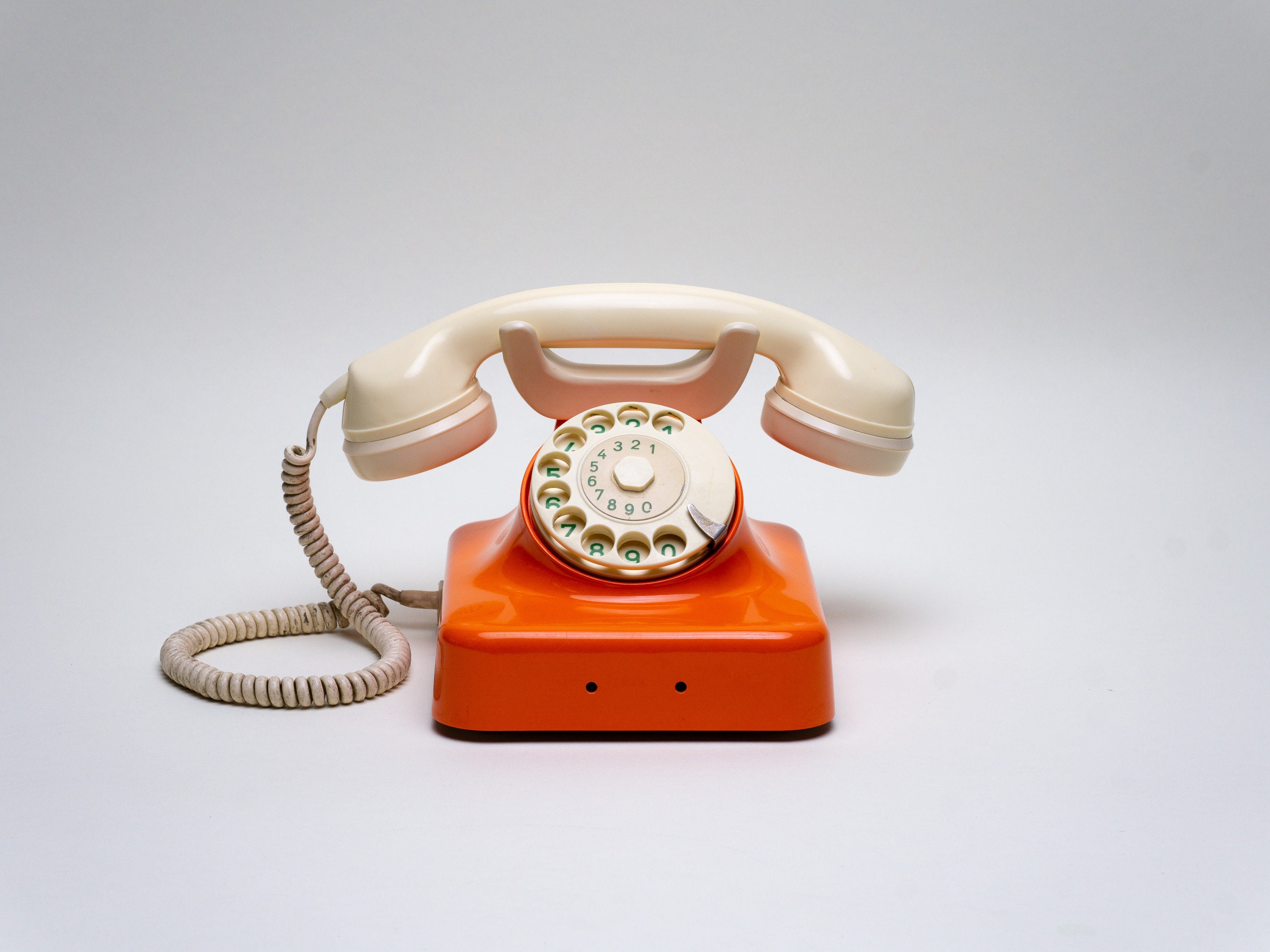 Vintage Landline Phones From the 1960-70's in Colour Blue and Orange ...