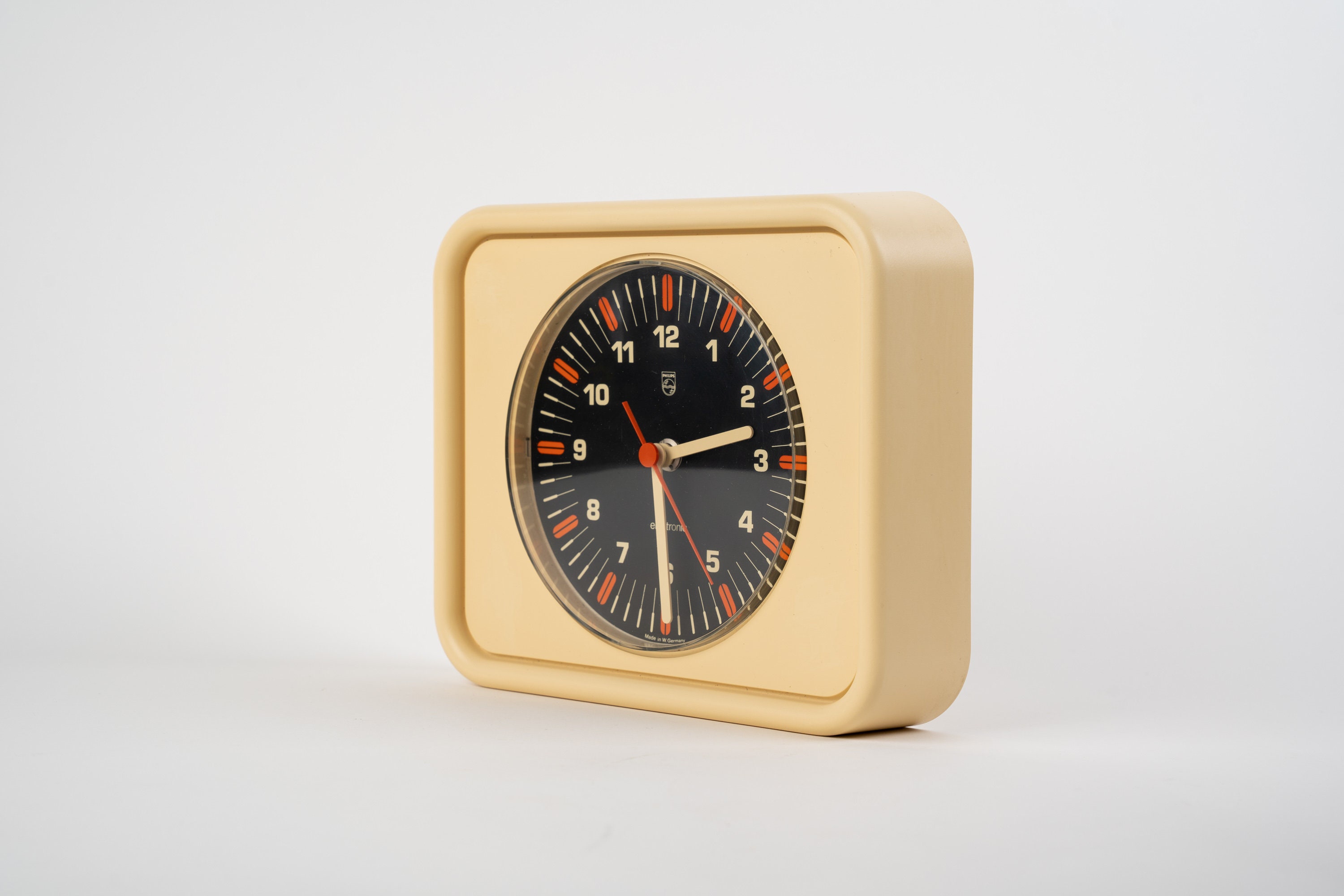 Rare Vintage Philips Wall Clock Hr5480, 1970s Germany, Retro Kitchen ...