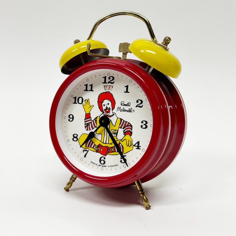 Vintage Jerger Mcdonald's Double Bell Alarm Clock Made in Germany in ...