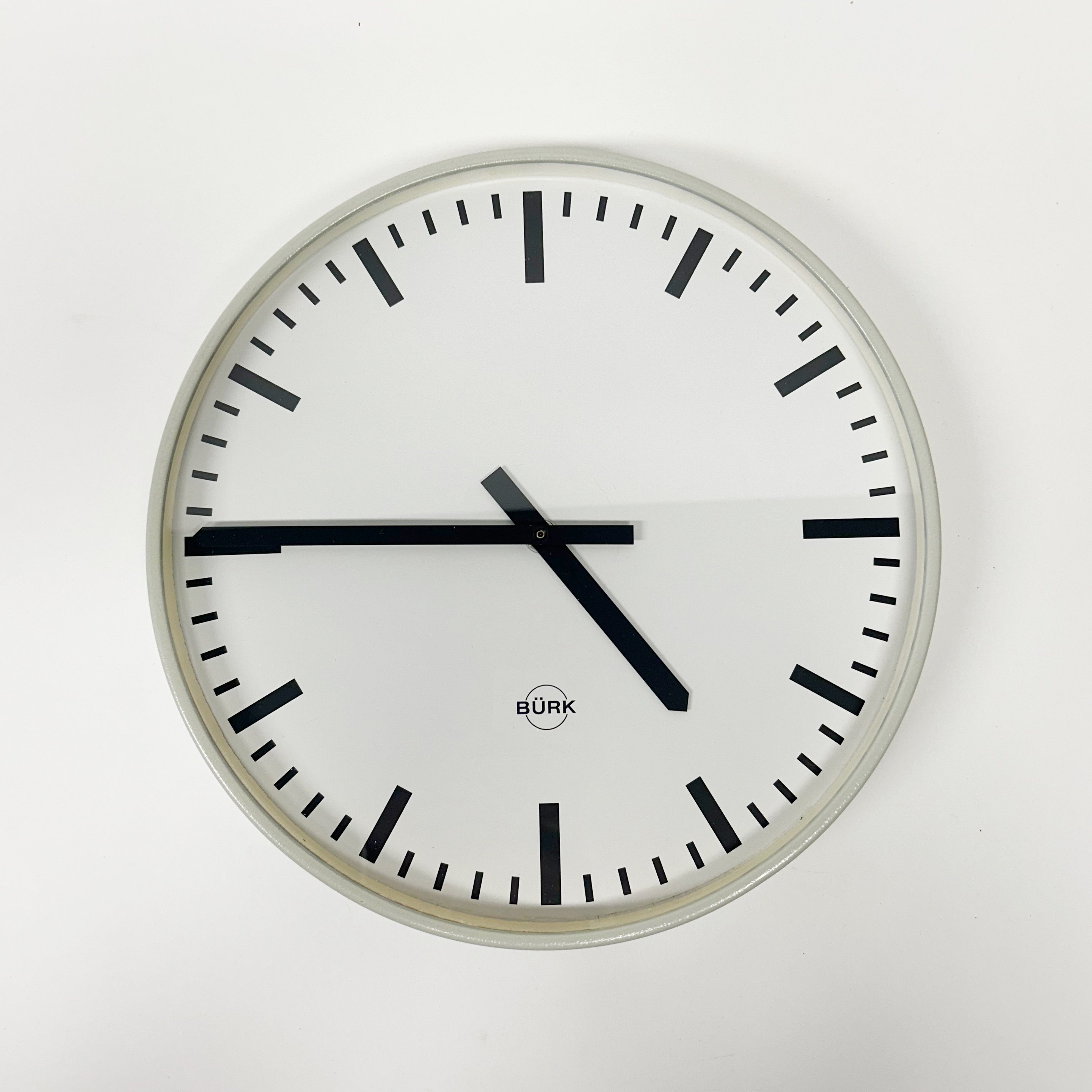 Vintage BÜRK Minimal, Factory, Wall Clock, Made in West Germany in the ...
