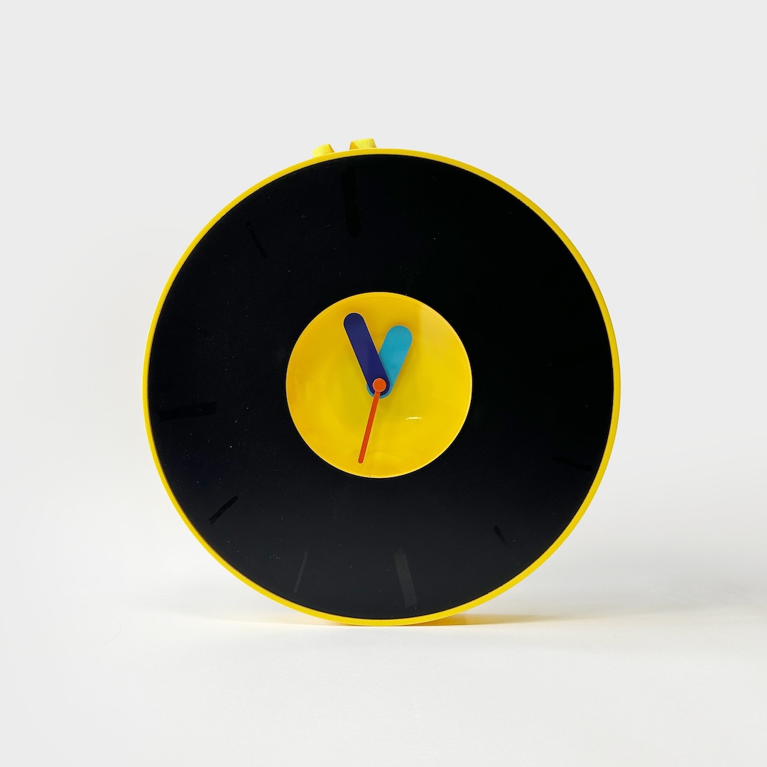 Vintage Ikea Pladdra Clock Yellow Plastic Wall Clock | Design Chenya Ke ...