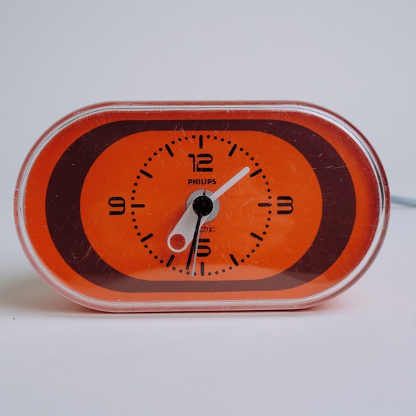 Orange Clock - Etsy