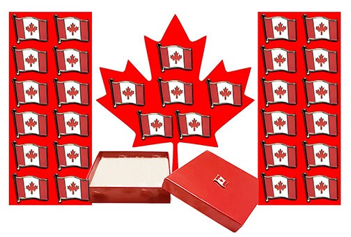 35PCS Canada Flag Pin Canadian National Flag Lapel Pins Patriotic ...