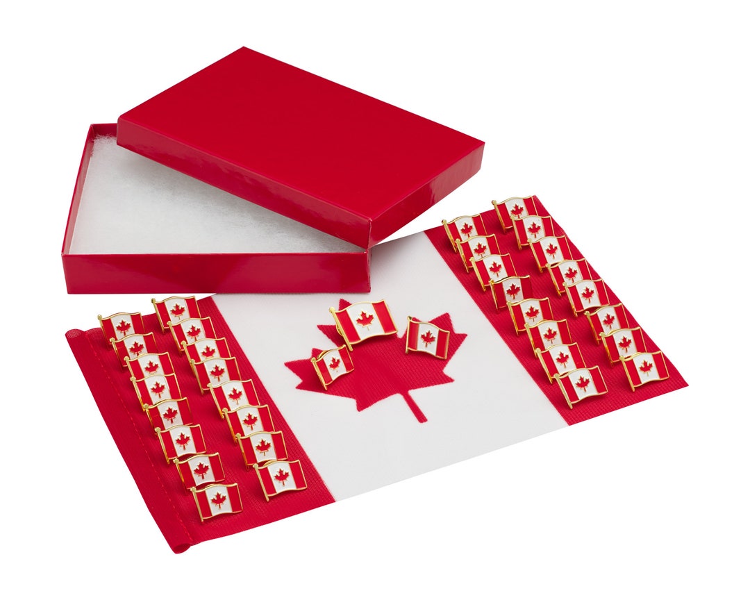 35PCS Canada Flag Pin Canadian National Flag Lapel Pins Patriotic ...