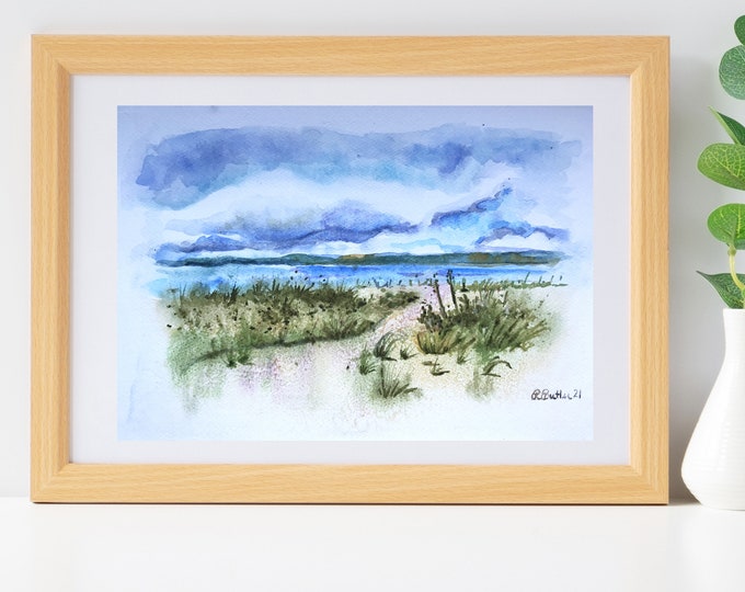 Watercolor Print Lake Michigan Painting Michigan Art Best - Etsy