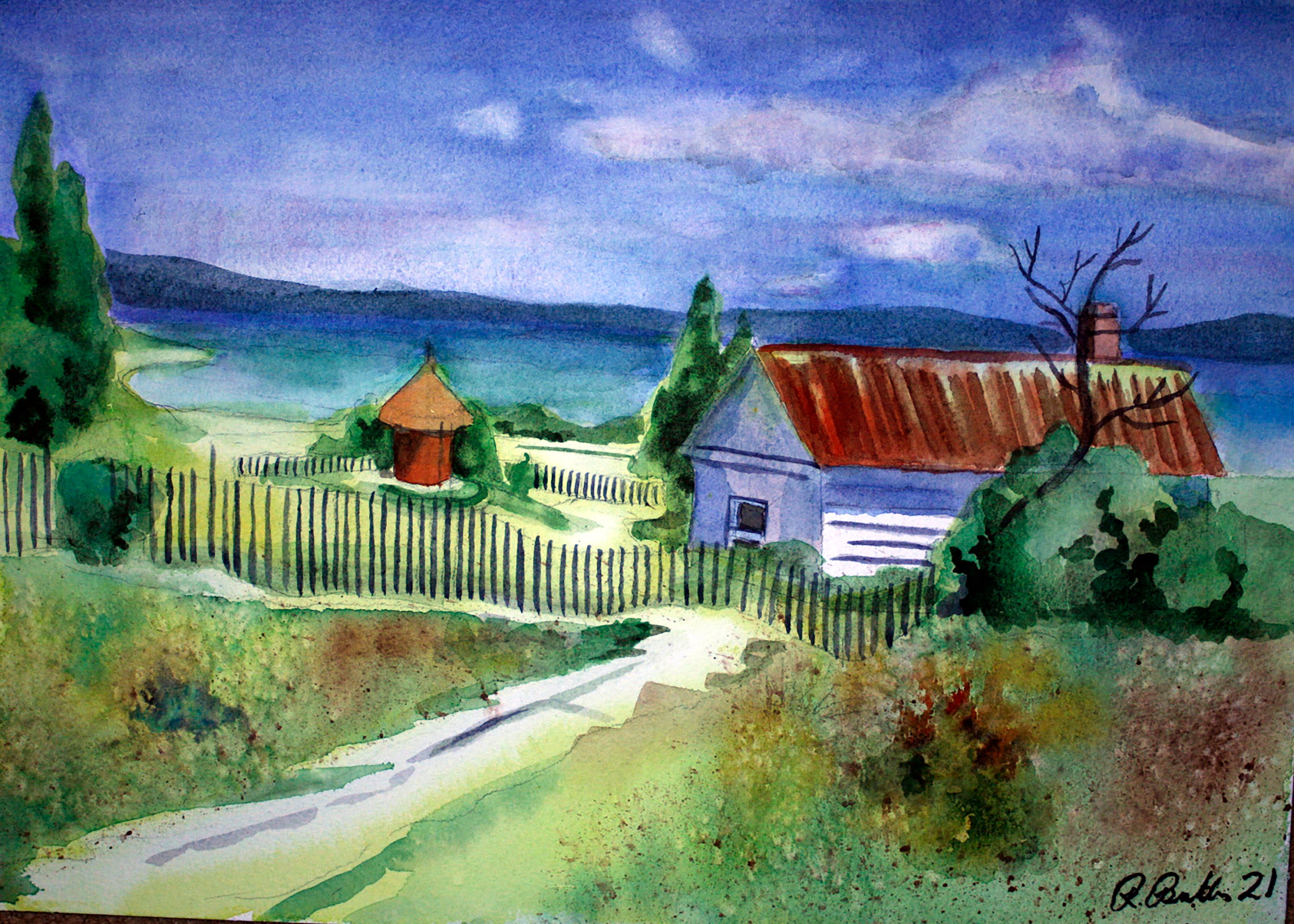 Lake Michigan Painting, Island Art, Sleeping Bear Dunes Art, Michigan ...