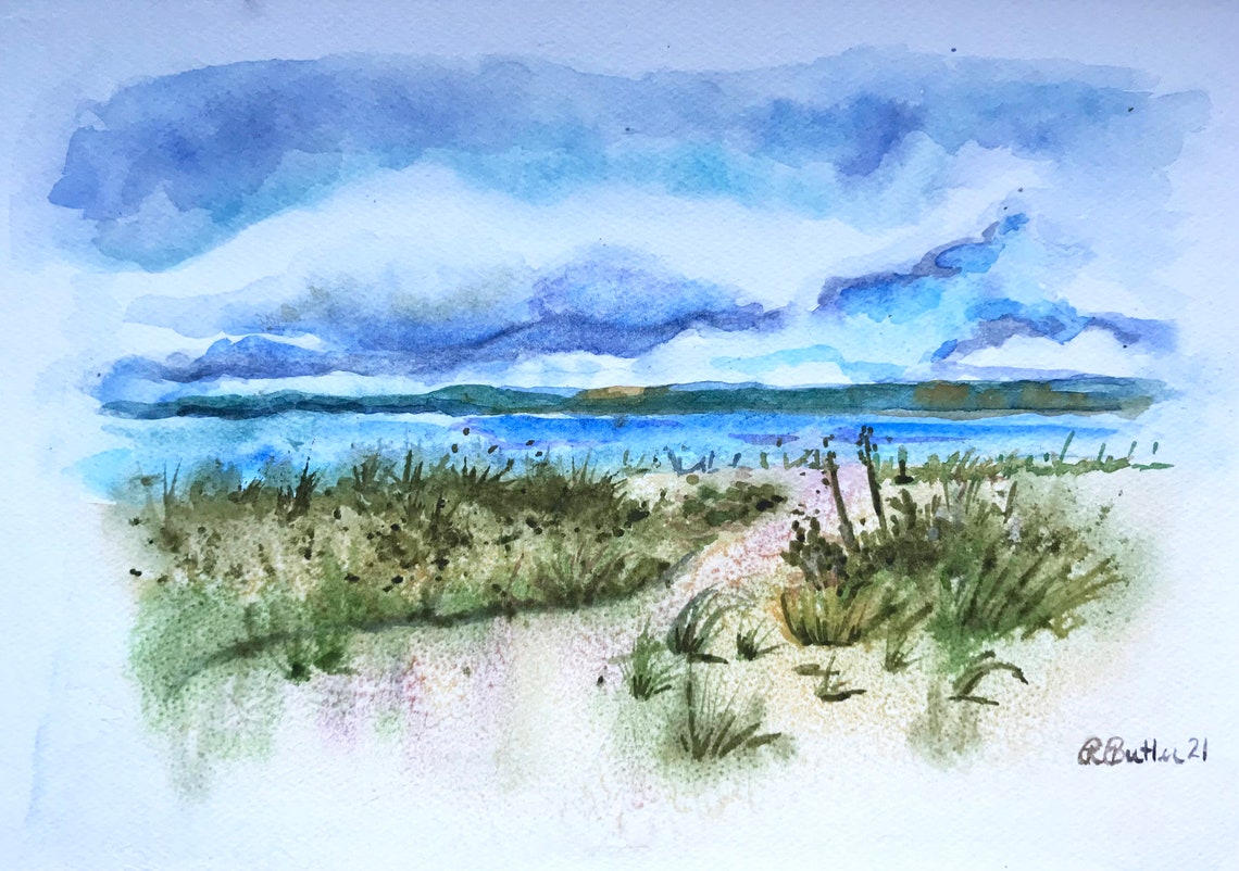 Watercolor Print Lake Michigan Painting Michigan Art Best | Etsy