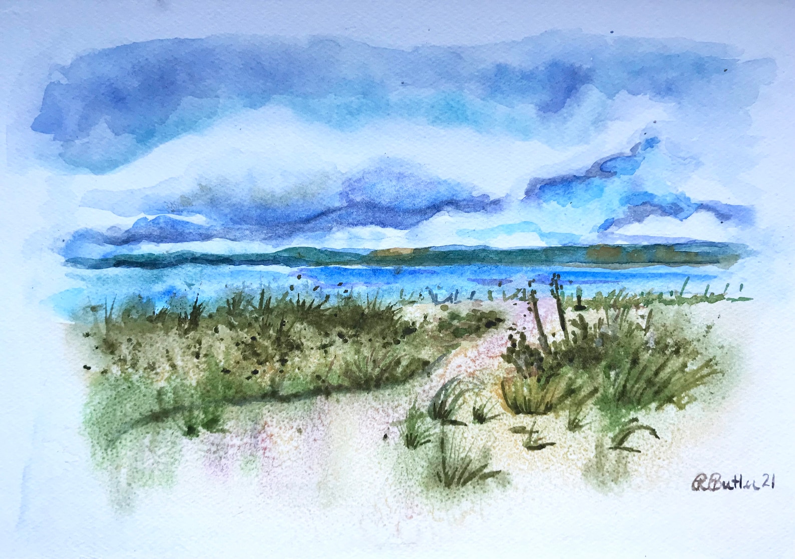 Watercolor Print Lake Michigan Painting Michigan Art Best | Etsy