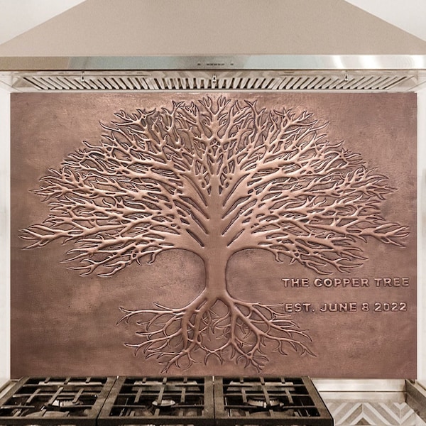 Copper Tree of Life Backsplash - Etsy