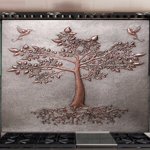 Tree of Knowledge With Hummingbirds Copper Home Decor, Tree Wall Art ...