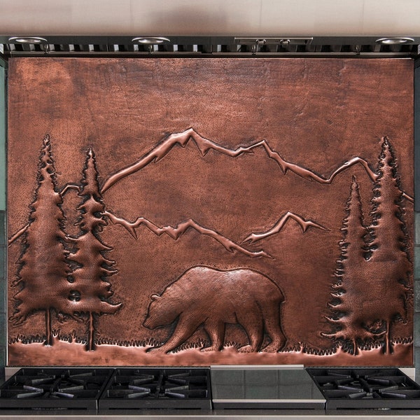 Copper Backsplash Behind Stove - Etsy