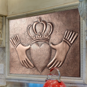 Irish Claddagh Wall Art, Celtic Claddagh Symbol Mural Tile, Irish ...