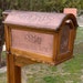 Wall Mounted Lockable Copper Mailbox, Brown Mailbox for Outside, Wood ...