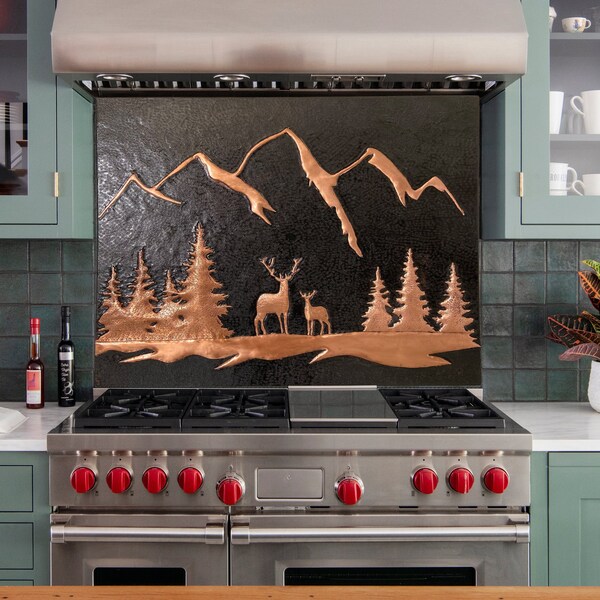 Copper Backsplash Behind Stove - Etsy