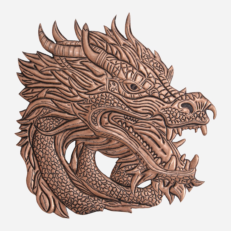 Copper Dragon Art Sculpture - Etsy