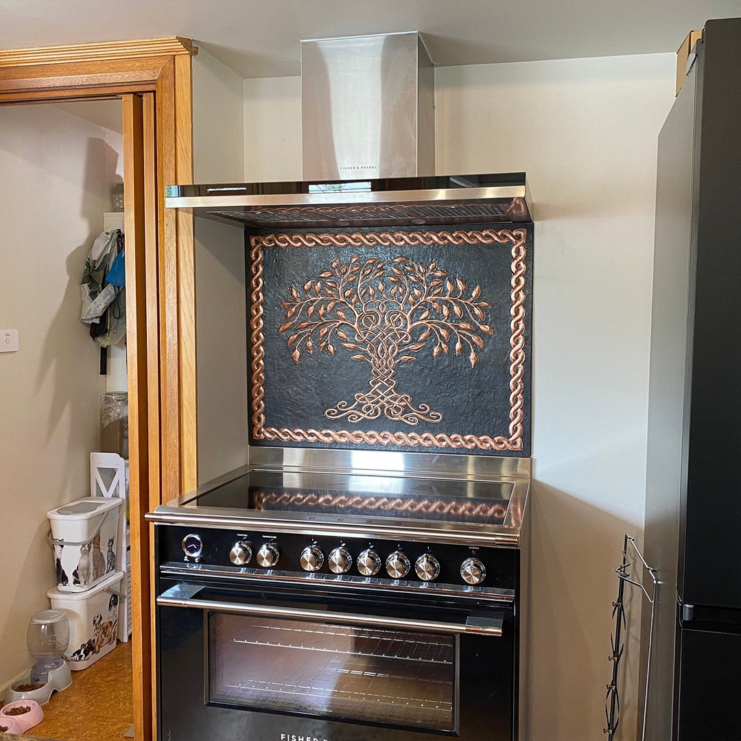 Tree of Life Kitchen Backsplash, Copper Wall Art Mural, Copper Tile ...