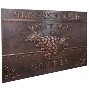 Tuscan Kitchen Backsplash Tile, Copper Grapes Stove Backsplash, Italian ...
