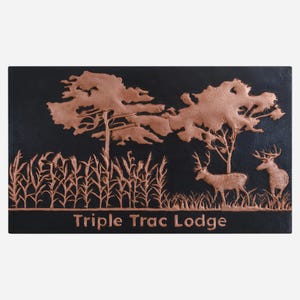 Custom Lodge Sign, Copper Lodge Cabin Signage, Personalized Camping ...