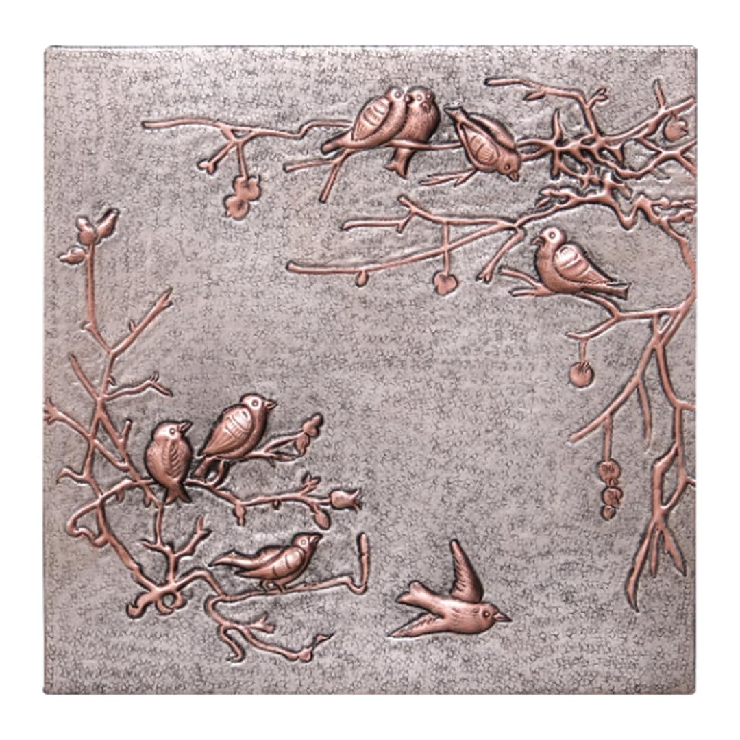 Handmade Copper Kitchen Backsplash Tile: Birds on Branches Mural - Etsy