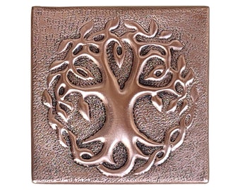 Tree With Roots Copper Kitchen Backsplash Tile | Etsy