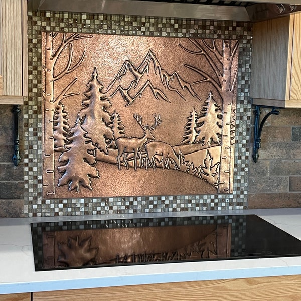 Copper Backsplash Behind Stove - Etsy