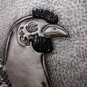 Copper Backsplash (rooster and Chicken, Silver&black Color) - Etsy