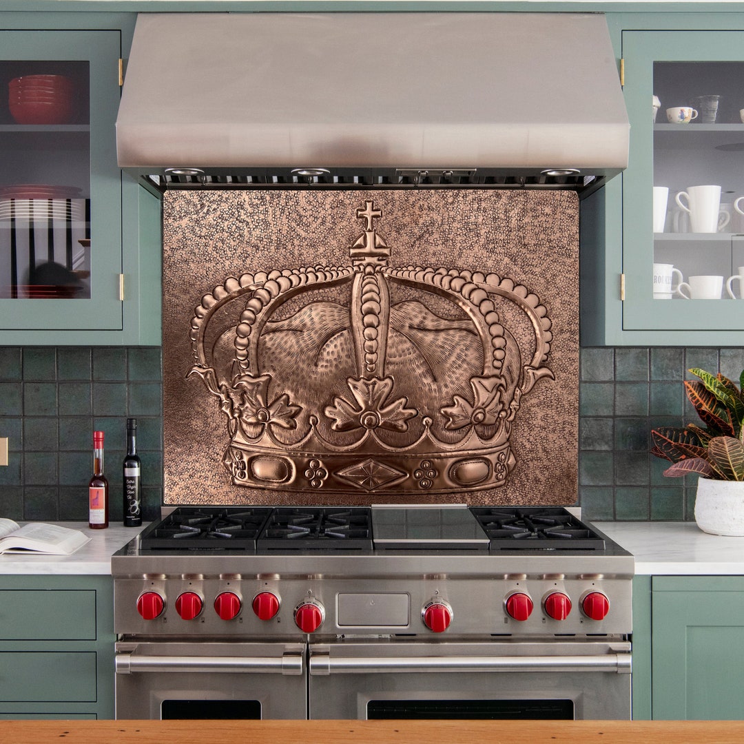 Imperial Victorian Crown Mural Tile Custom Copper Wall - Etsy