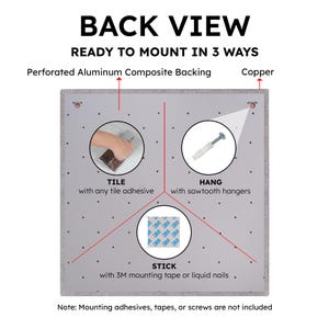 Unique Backsplash 28x28 Gray&copper Texas Star - Etsy