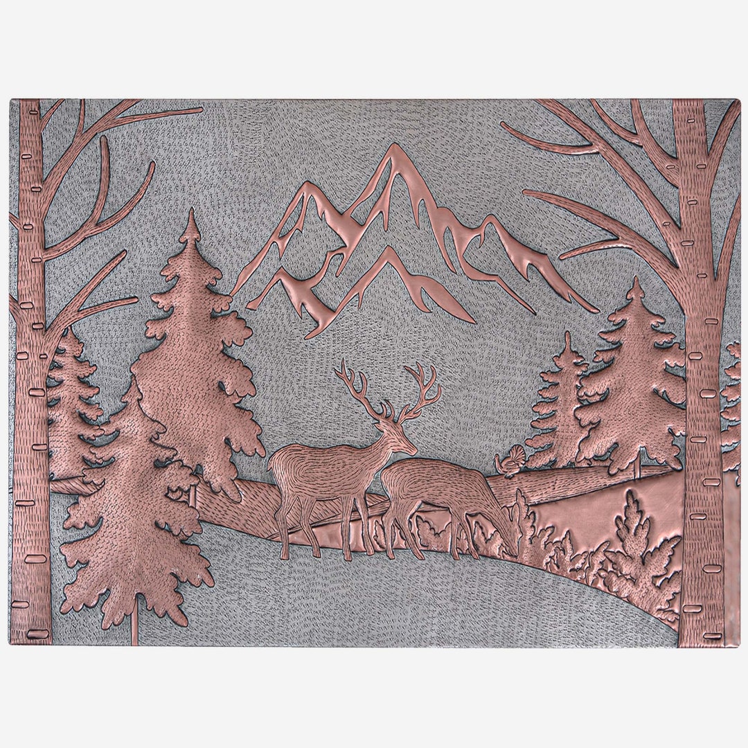 Art Tile for Stove Back 24x32 Gray&copper Wildlife Landscape - Etsy