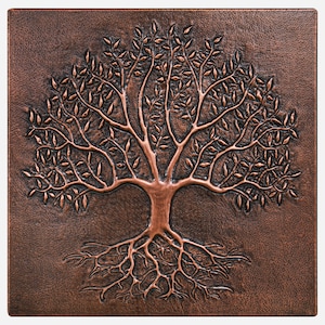 Hammered Copper Tree of Life Wall Art - Indoor/outdoor Decor - Etsy