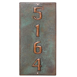 House Number Sign, Metal Number Plaque, Handmade Number Tile, Copper ...