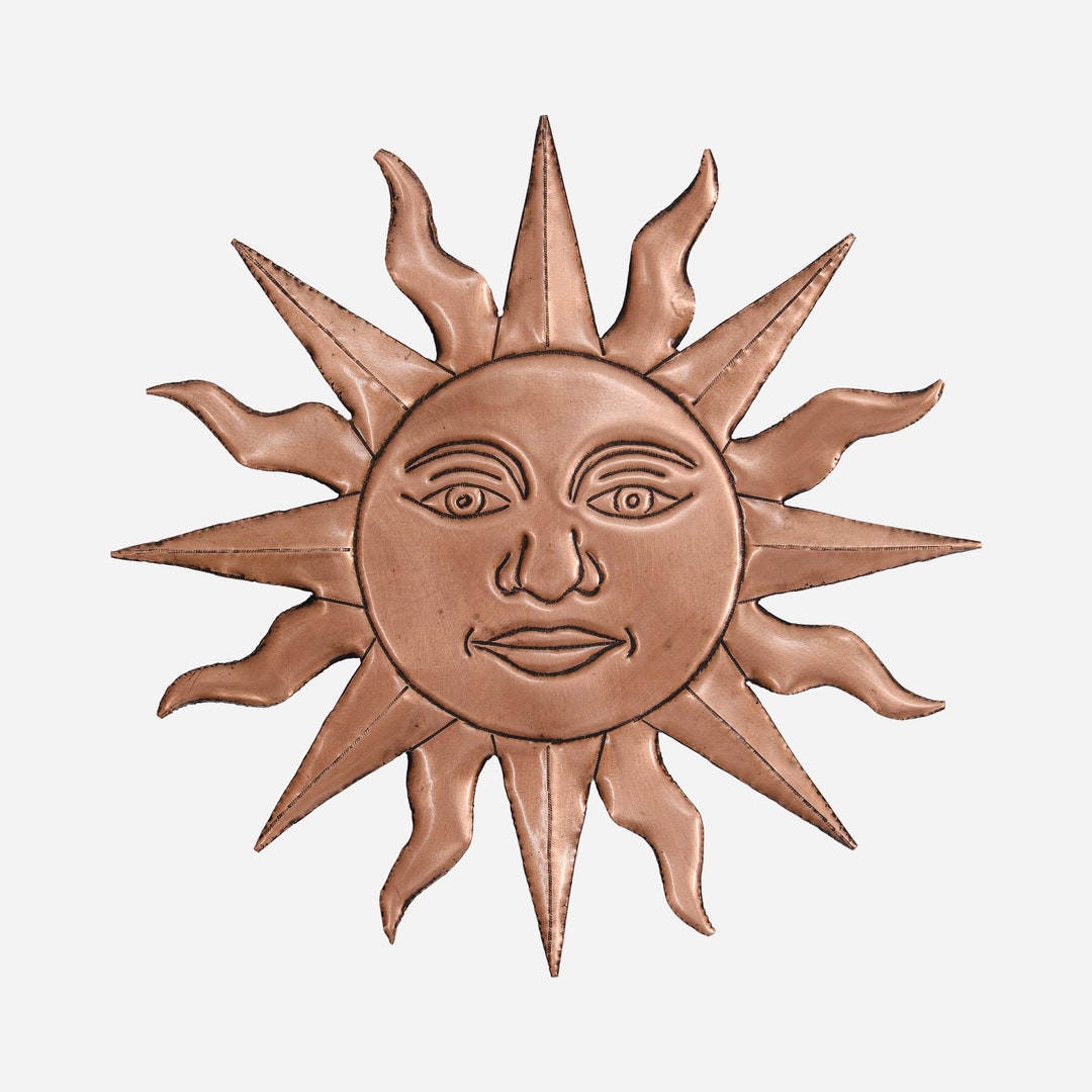 Sun Wall Decor Sun Wall Art Sun Artwork Copper Sun With - Etsy
