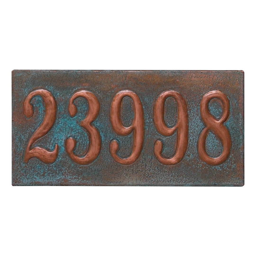 House Number Sign Metal Number Plaque Handmade Number Tile - Etsy