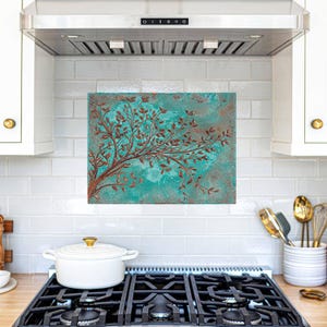 Copper Tree Branches Kitchen Backsplash Tile 23.7x31.6, Tree Branches ...