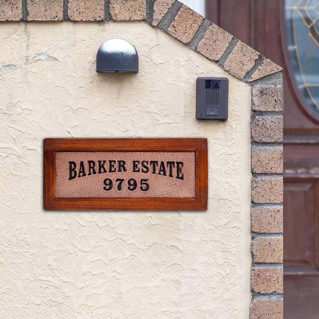 Custom Business Name Sign With Address Number, Personalized Storefront ...