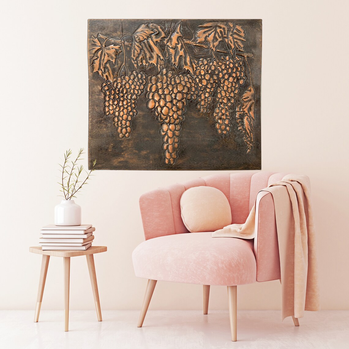 Grape Vine Wall Decor Grapes Wall Art Tuscan Kitchen - Etsy