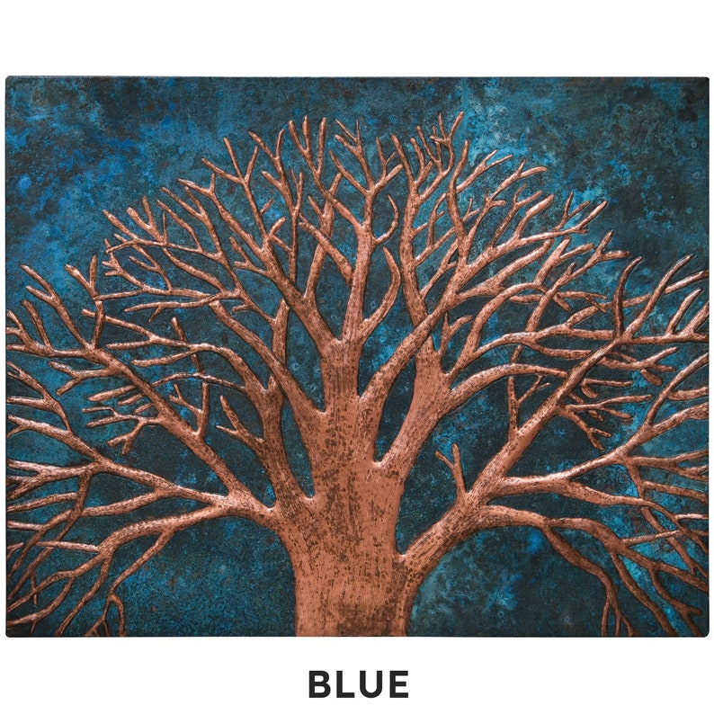 Tree Wall Art Copper Tree Relief Metal Tree Wall Sculpture - Etsy