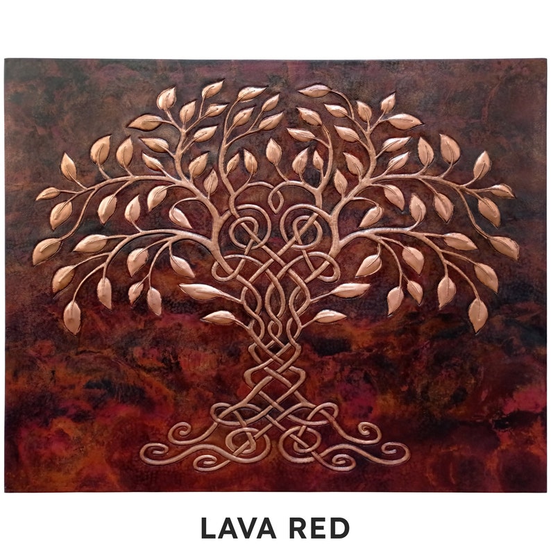 Handmade Celtic Tree of Life Copper Tile for Kitchen - Etsy