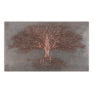 Personalized Copper Tree of Life Kitchen Backsplash, Custom Family Text ...
