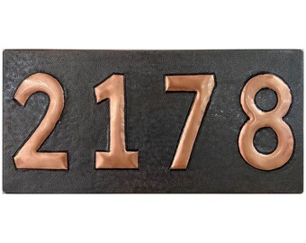 Address Plaque, Copper Number Sign, Handmade Copper Numbers, Door ...