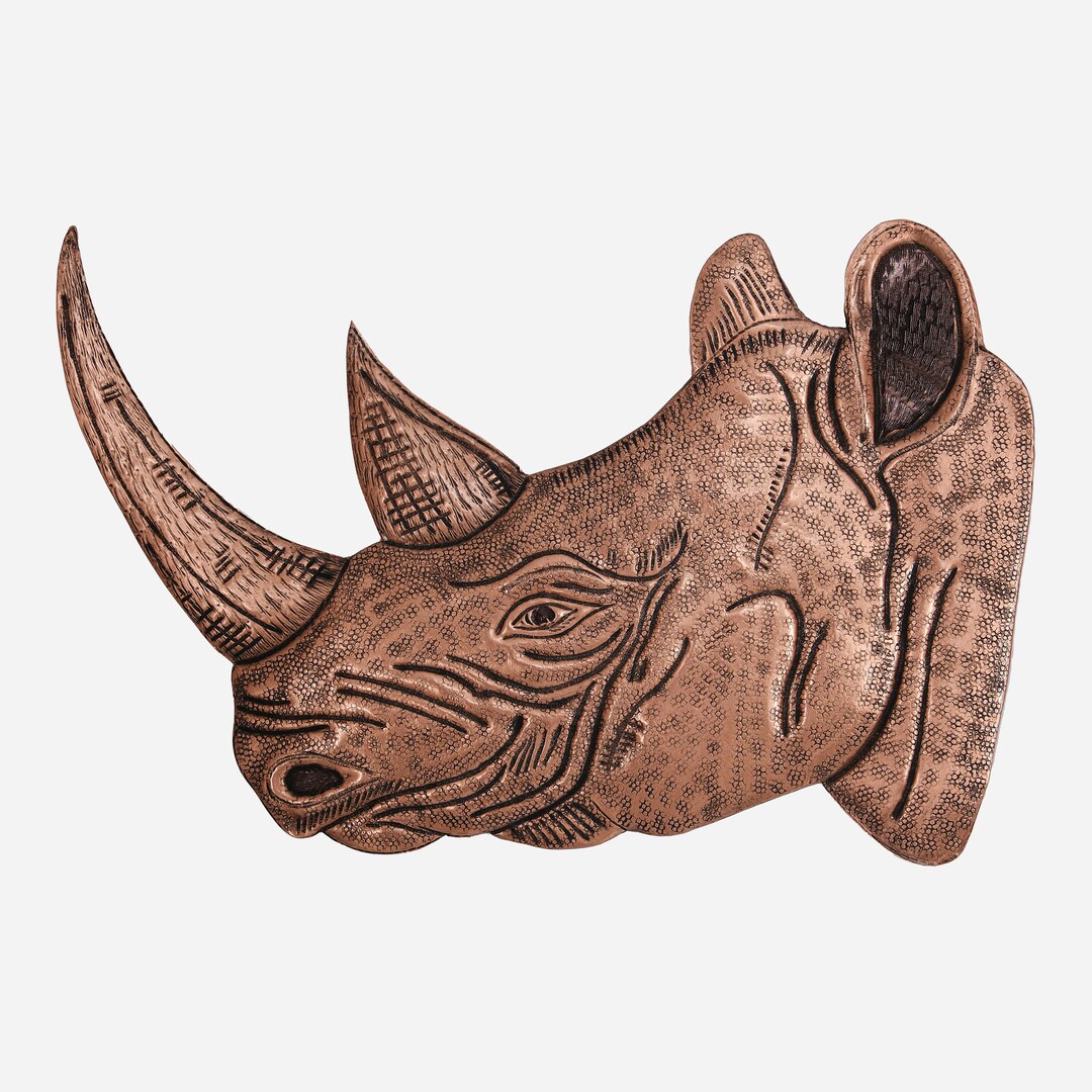 Rhino Wall Decor Rhino Wall Art Rhino Artwork Hand-hammered - Etsy