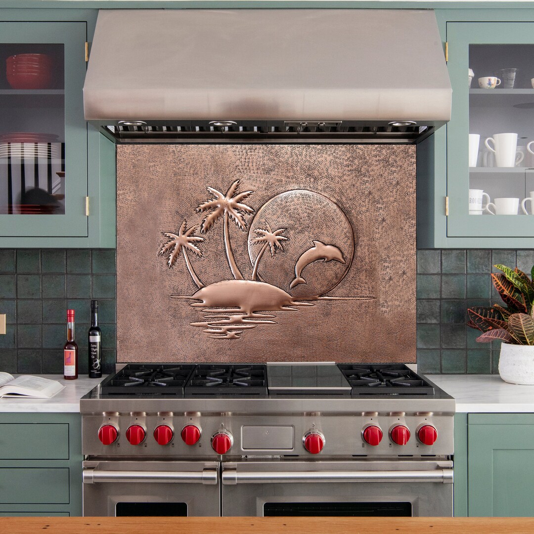 Coastal Ocean Scene Kitchen Backsplash Tile Rising Sun Behind - Etsy