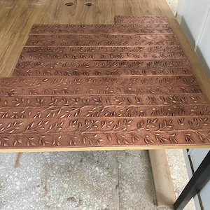 Handmade Embossed Copper Kick Plate: Kitchen Island & Peninsula Panel ...
