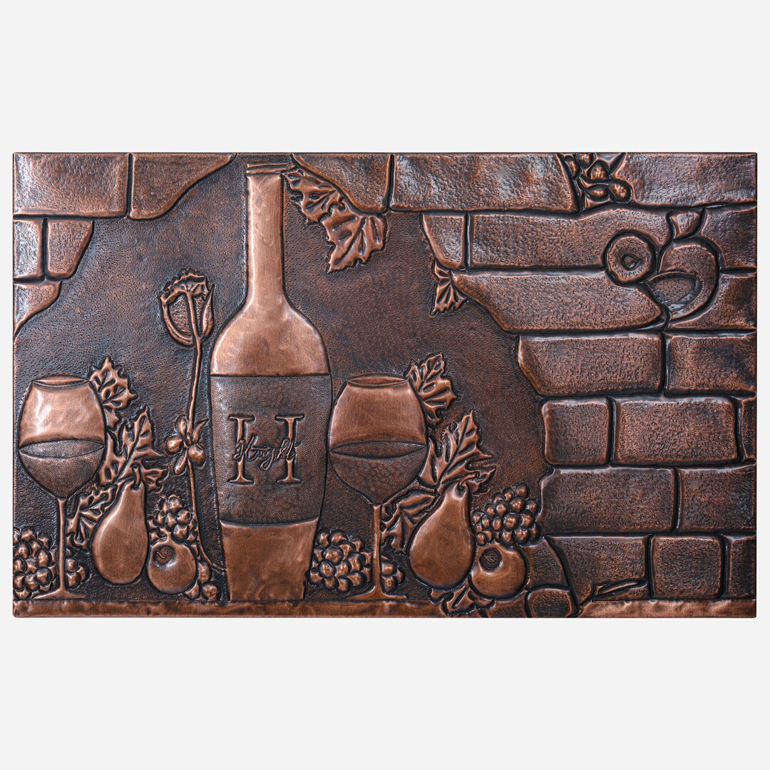 Vineyard Copper Backsplash Mural - Etsy