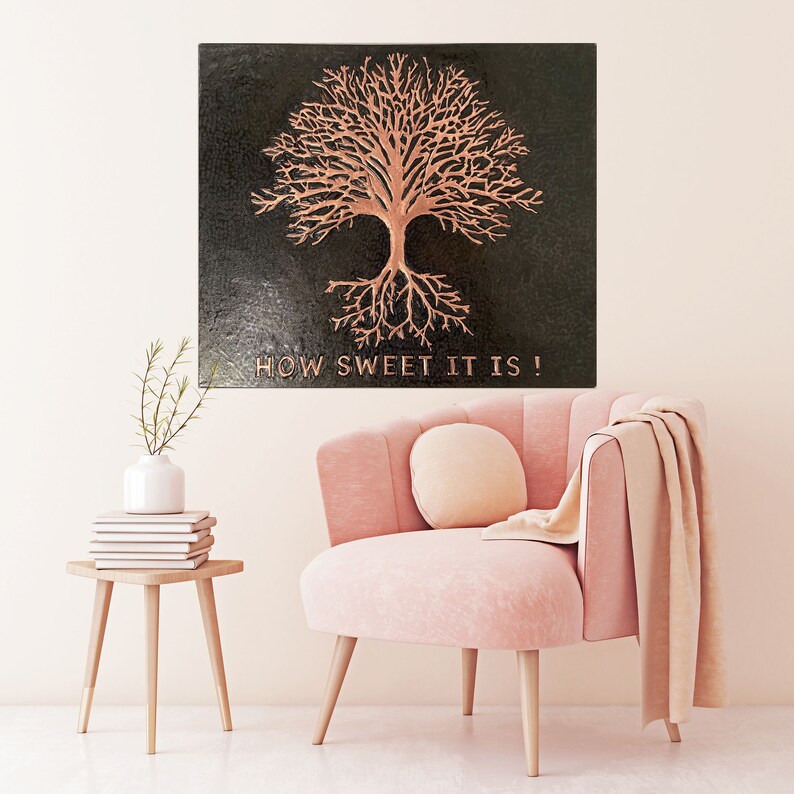 Large Wall Art Copper Tree of Life With Root Copper Wall Art - Etsy