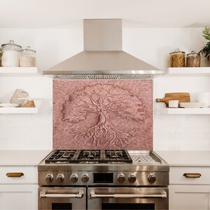 Tree of Wisdom Copper Mural for Kitchen Backsplash, Indoor & Outdoor ...